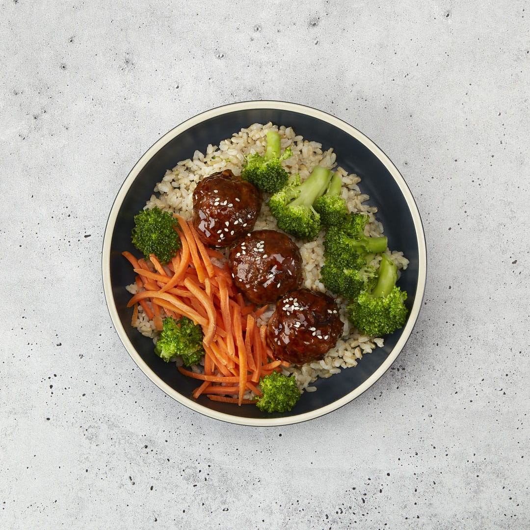 Sriracha Teriyaki Turkey Meatballs (Lean) - Meals of Steel