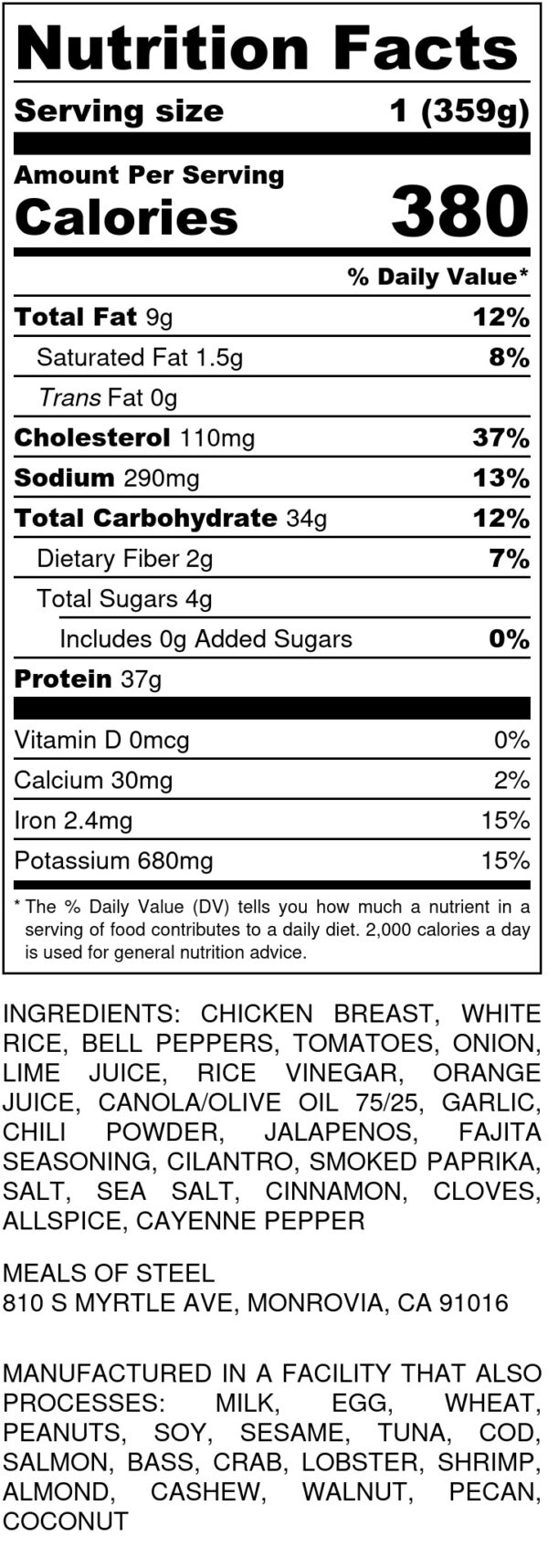 Sinaloa Chicken (Lean) - Meals of Steel